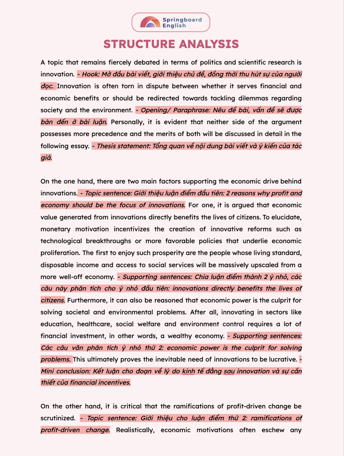 Bài mẫu viết luận – Essay Sample thi Học Sinh Giỏi Quốc Gia (Số 2) - Springboard - Lớp học nhà Xuân